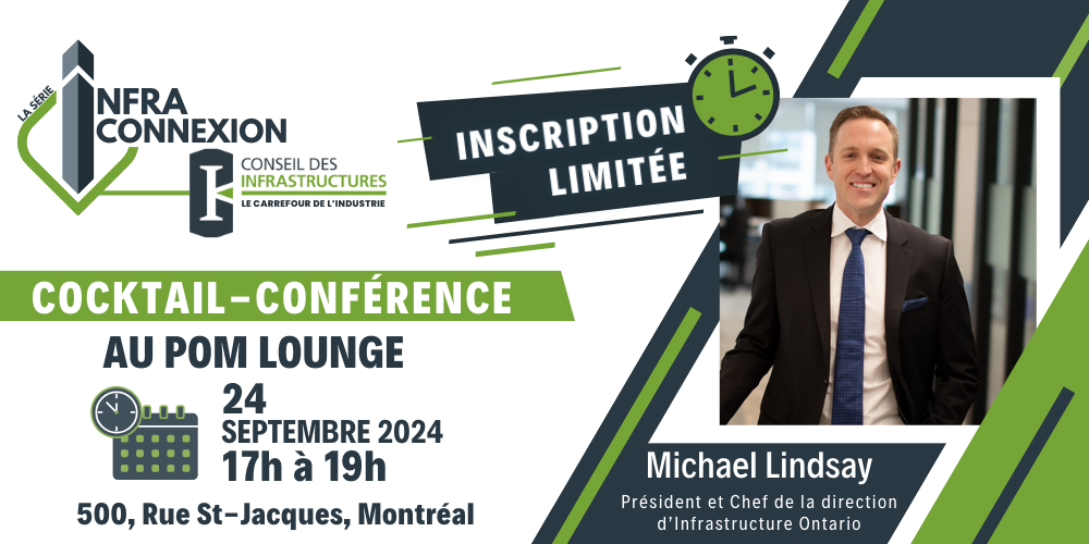 Cocktail conférence Michael Lindsay | Conseil des infrastructures