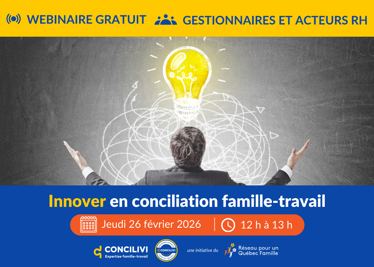 Webinaire gratuit : Innover en conciliation famille-travail