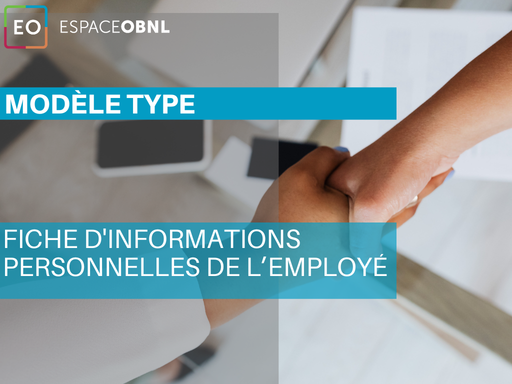 Modèles type de documents administratifs pour OBNL | ESPACE OBNL