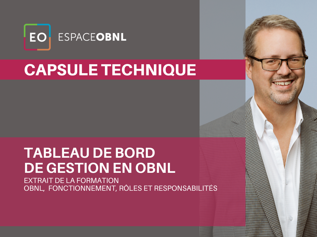 Tableau de bord de gestion en OBNL | ESPACE OBNL
