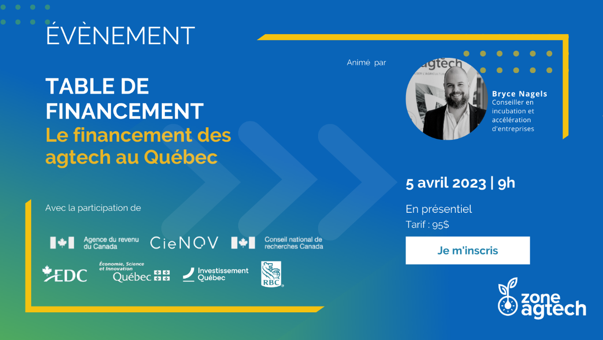 Table de financement | Le financement des agtech au Québec