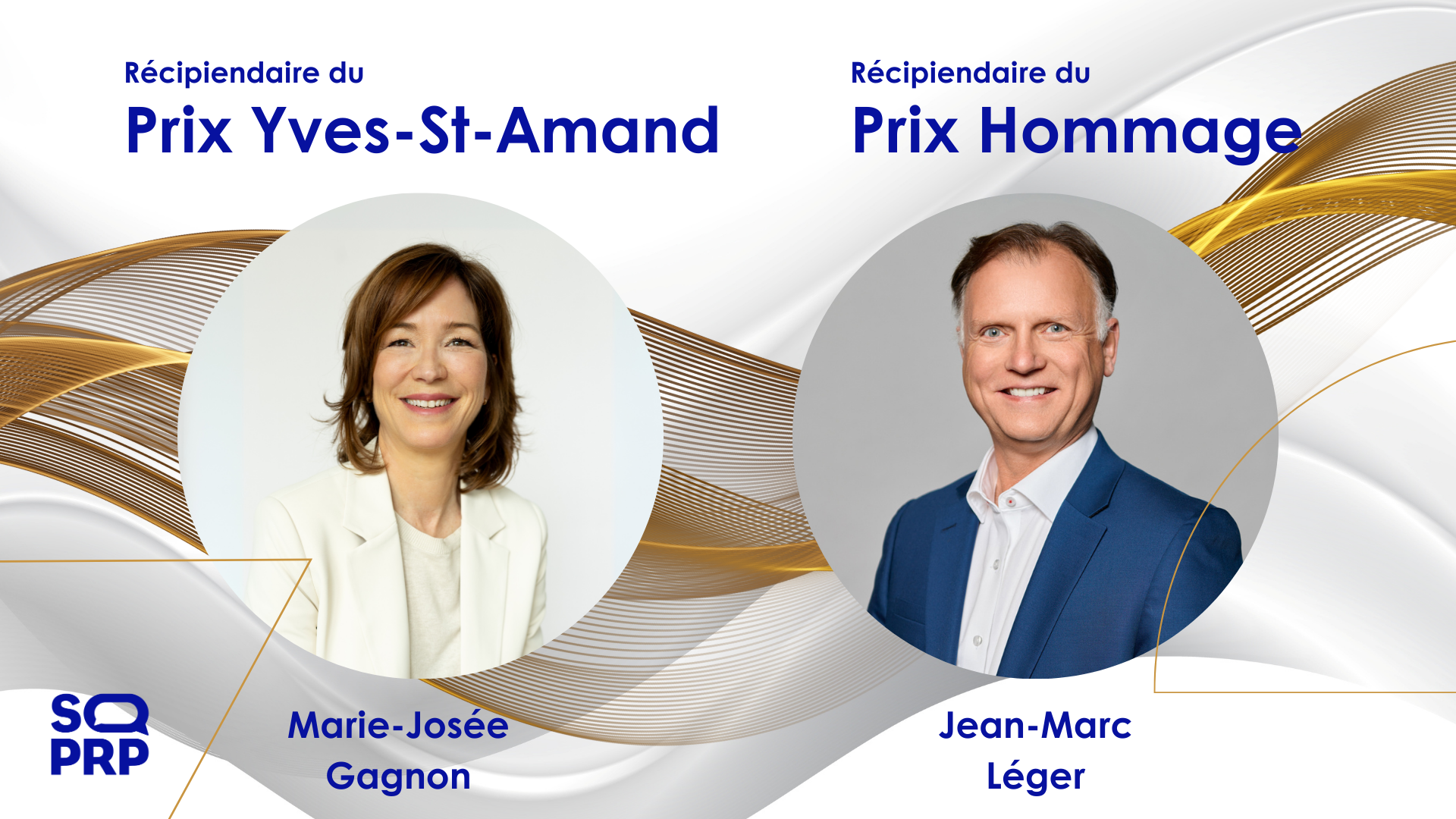 La SQPRP honorera Marie-Josée Gagnon et Jean-Marc Léger SQPRP