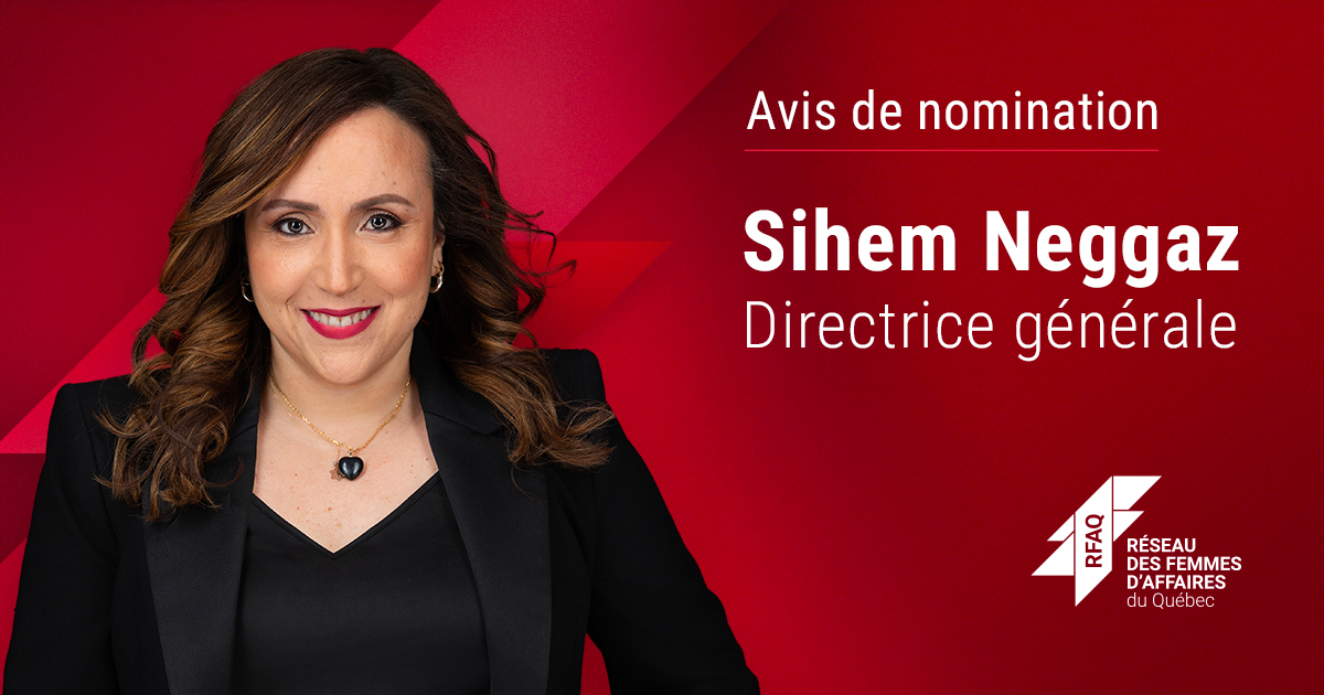 Un nouveau chapitre pour le RFAQ: Nomination de Sihem Neggaz à titre de ...
